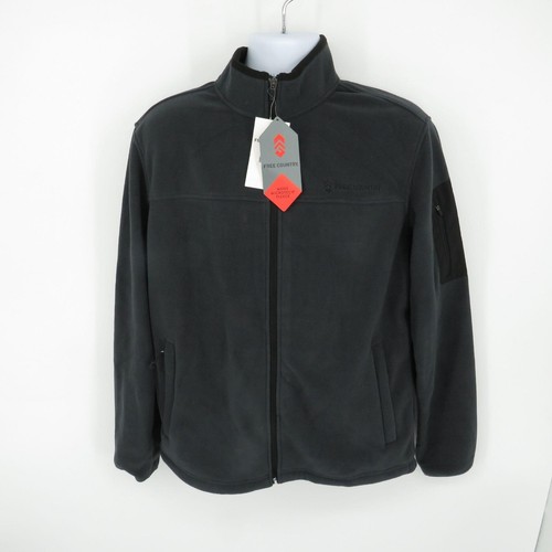 Free Country Men's Active Full Zip Charcoal Fleece Jacket Small NWT $55 ...