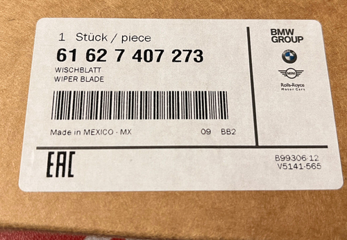 Genuine BMW G01 X3 Rear Wiper Blade F97 X3M SAV 61627407273 | eBay