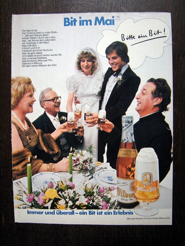 Bitburger Pils - Bit im Mai 1975 • Werbung Reklame Advertising | eBay