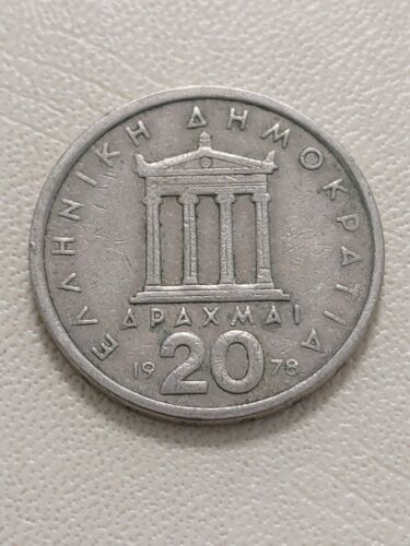 GREEK 20 Apaxmai Drachmai Coin 1978 Acropolis Pericles GREECE T153 ...