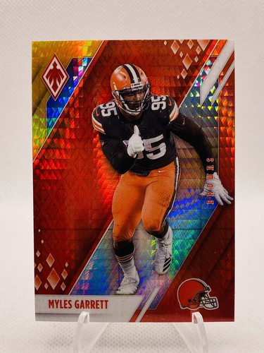 2021 Panini Phoenix Football Myles Garrett Fire Burst Card #28 ...