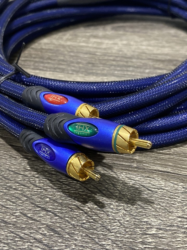 MONSTER - THX Lucasfilm 8 Ft Gold Component Video Cables RCA Red Green ...