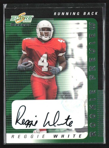 Reggie White 2001 Score Select Rookie Preview Auto #RP-21 New York Jets ...