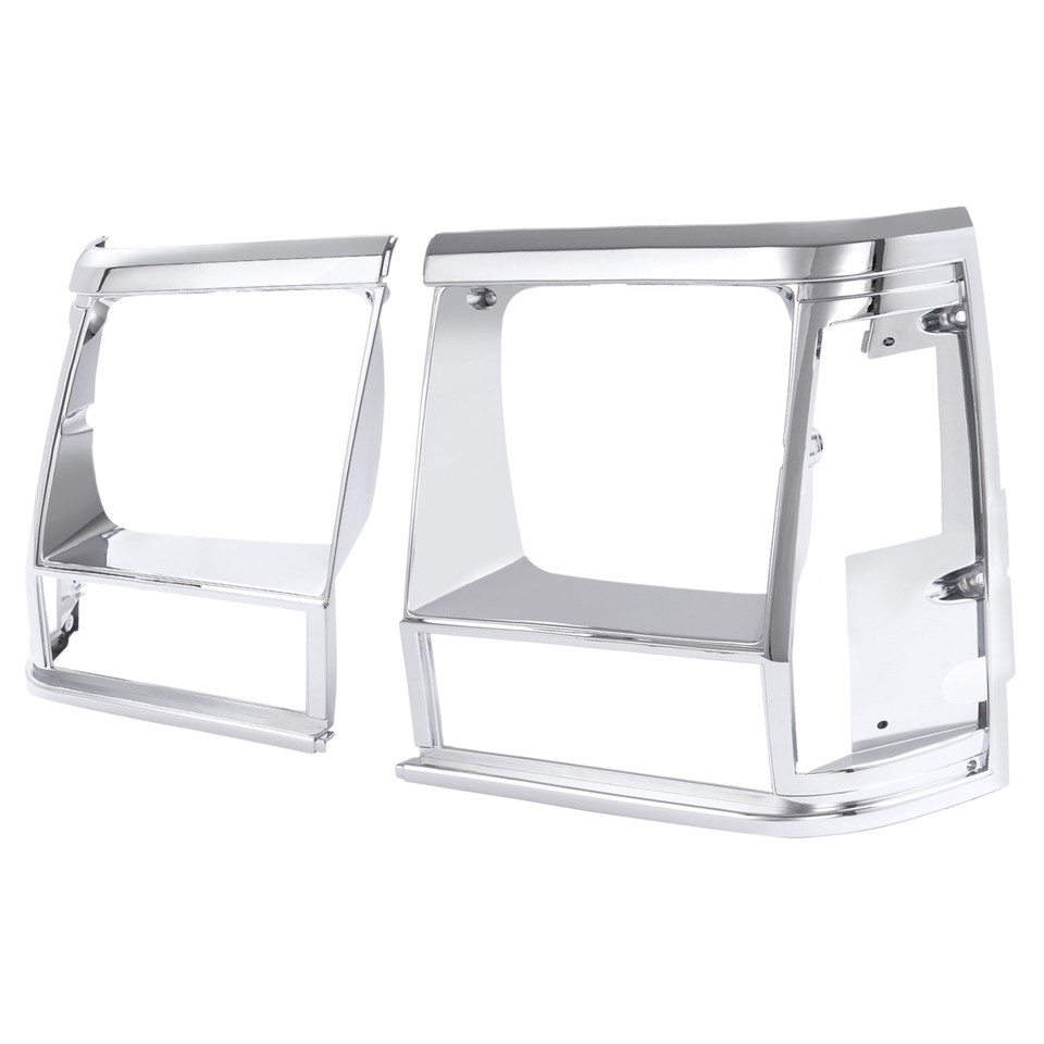 2PCS Set Headlight Door Bezel Trim For Jeep Cherokee 91-96 Comanche 91 ...