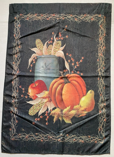 Thanksgiving Harvest Garden Flag Fall Pumpkins Apples Berries Corn 28 ...