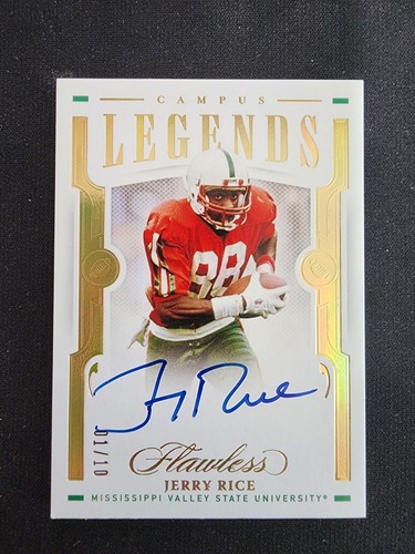 2021 Flawless Collegiate Jerry Rice Gold Auto /10 | eBay