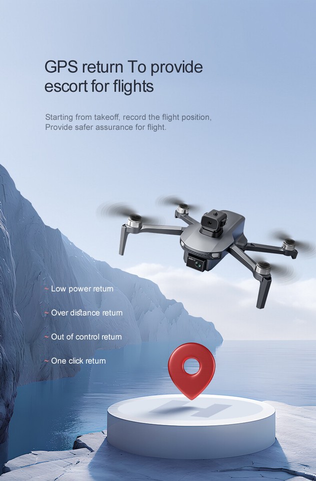 S186 Drone GPS 4K HD Dual Camera 360° Obstacle Avoidance Professional ...