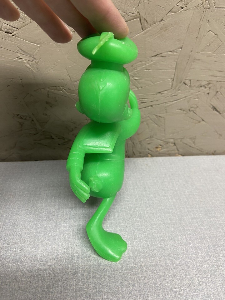 Vintage 1971 Green Donald Duck Hard Plastic Louis Marx Co. Walt Disney ...