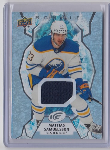 2022-23 Upper Deck Ice Game Jersey Mattias Samuelsson RC Buffalo Sabers ...