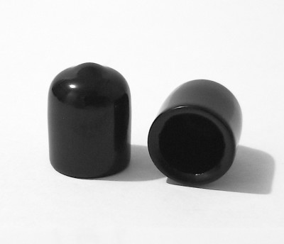 0.375" 3/8" Black Vinyl Rubber Flexible Round Tube Tubing Pipe End ...