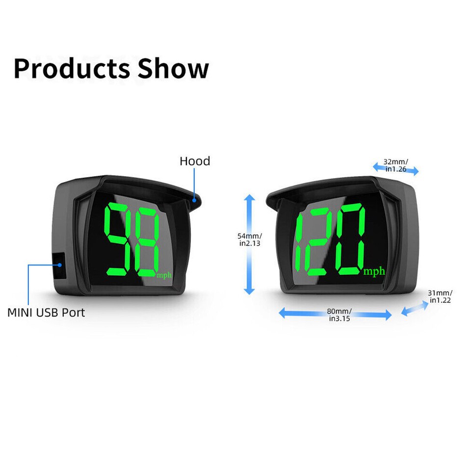 Car Truck Speedometer HUD GPS Digital Speed Meter MPH Odometer Head Up Display | eBay