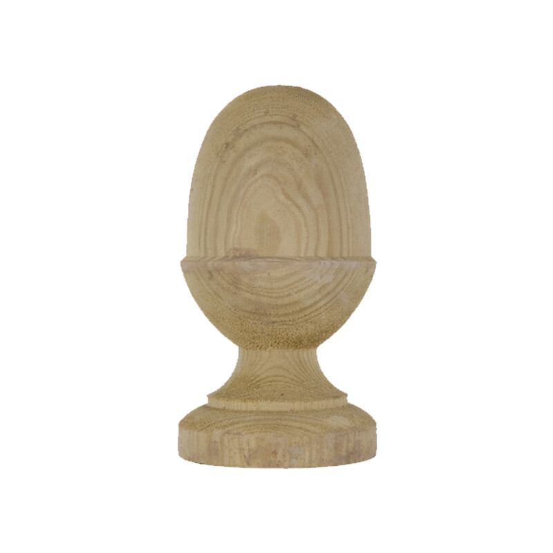6 Inch Round Wood Post Finials Decorative Fence Post Finial For