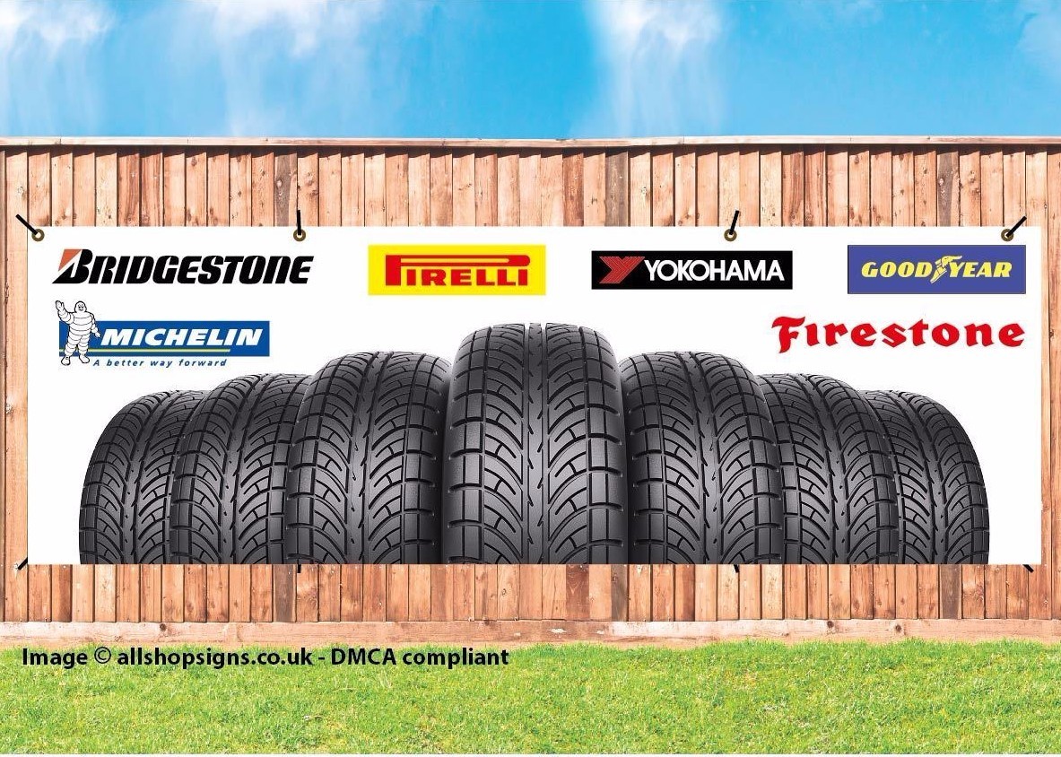 Tyre Logos garage workshop PVC banner sign tyre sales sign waterproof ...