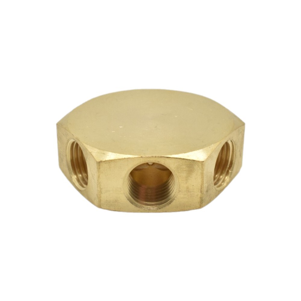 FPM44R Brass Flat Hex Manifold - 3 Way Outlets 1/4 Inch NPT Female | eBay