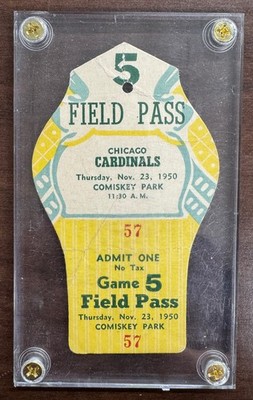 1950 Chicago Cardinals Field Pass 11/23/1950 Game 5 | eBay