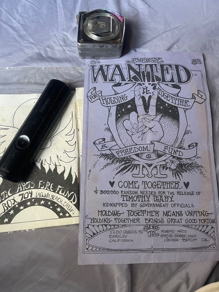 Timothy Leary "Energy Wanted" 8 1/2 in. x 14 in. Original Poster By ...