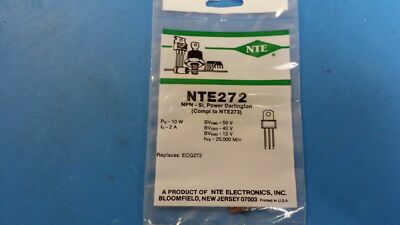 (1 PC) NTE272, ECG272, Silicon NPN Transistor, Power Darlington | eBay