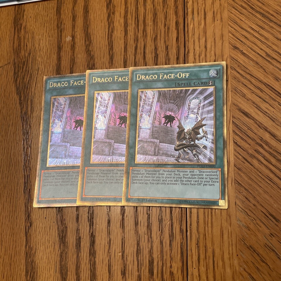 YUGIOH TCG DRACO FACE-OFF PGL3-EN090 GOLD 1ST EDITION | eBay