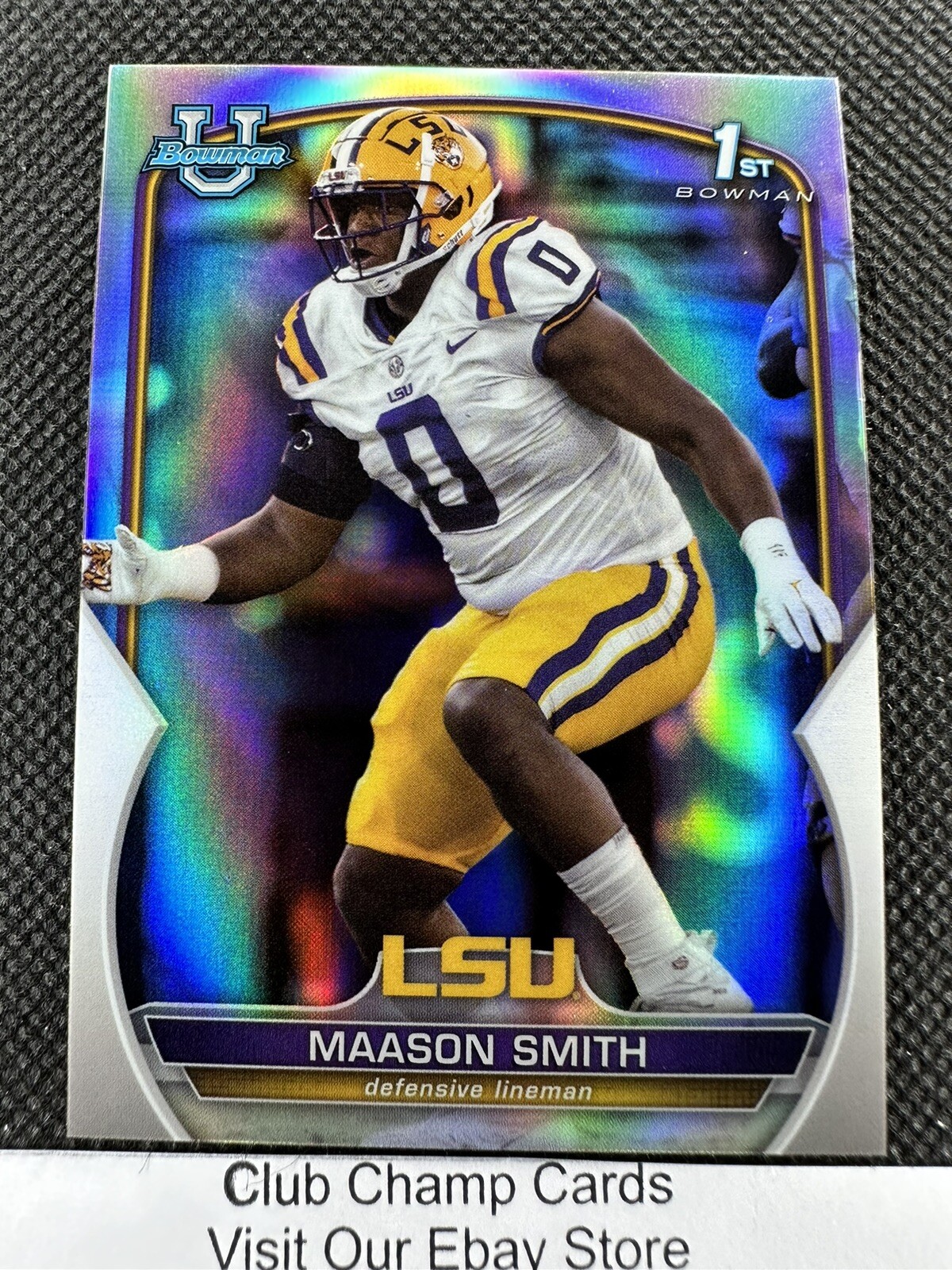 2022 #9 Maason Smith Bowman University Chrome 1st Football Refractor ...