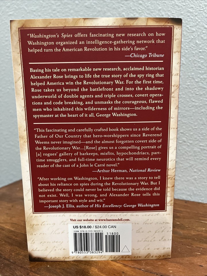 Washington's Spies : The Story of America's First Spy Ring by Alexander ...