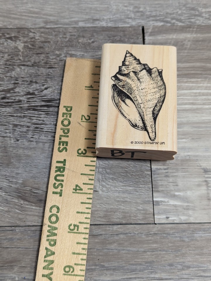 Stampin' Up! Rubber Stamp Set Stipple Shells Wood Mount | eBay