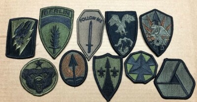 US Army Command OD Green & Black BDU style patch lot group GC | eBay