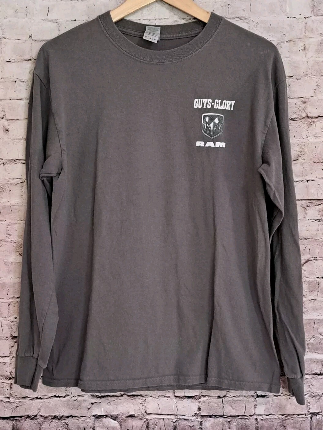 Dodge Ram Guts-Glory L/S Crewneck T-Shirt Medium Gray | eBay