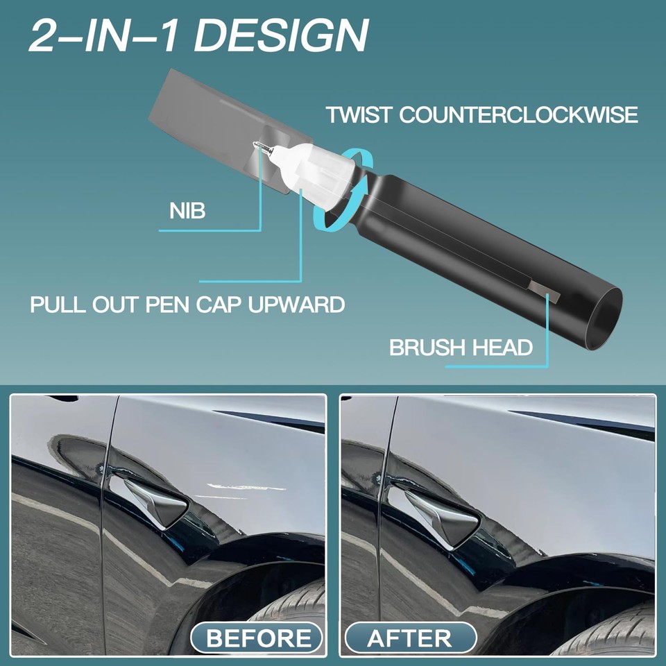 Solid Black(PBSB) Touch up Paint Compatible with Tesla Model Y/3/X/S ...