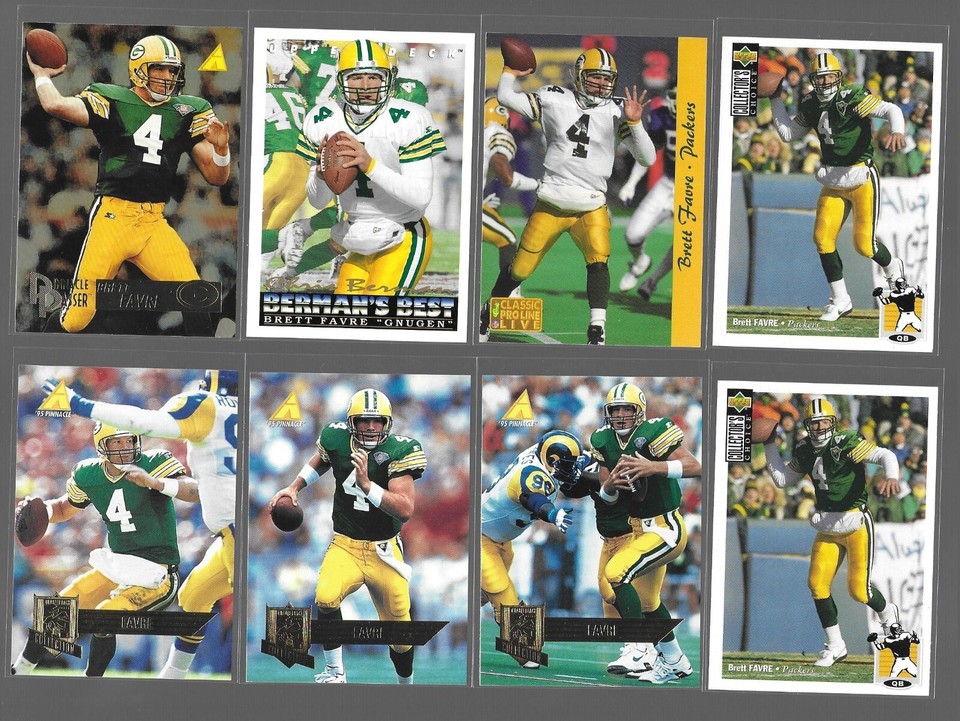 37 x BRETT FAVRE RC + HALL OF FAMER CARD LOT GREEN BAY PACKERS PACK ...