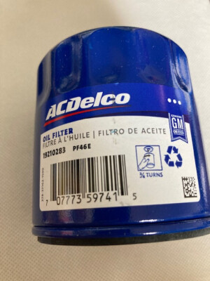 AC DELCO (OE) OIL FILTER PF46E NEW IN BOX GENUINE GM ORIGINAL EQUIPMENT ...