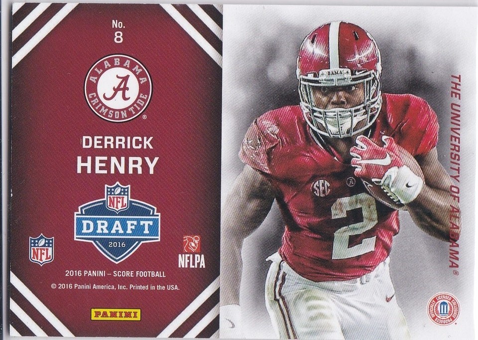 DERRICK HENRY ROOKIE CARD 2016 Score NFL DRAFT $$ PATCH Football ...