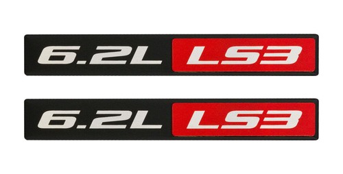 2008-2013 Corvette C6 6.2L LS3 Silver Black Red 5 3/4" Fender Trunk ...