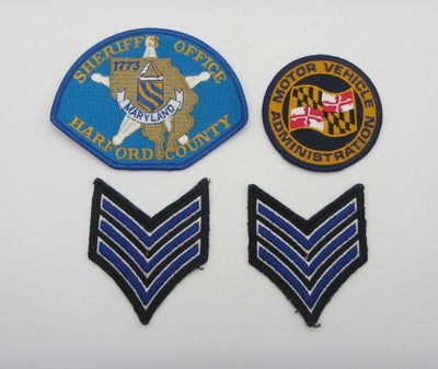 4 Patches - Sheriff's Harford County MD Motor Vehicle Police Sergeant ...