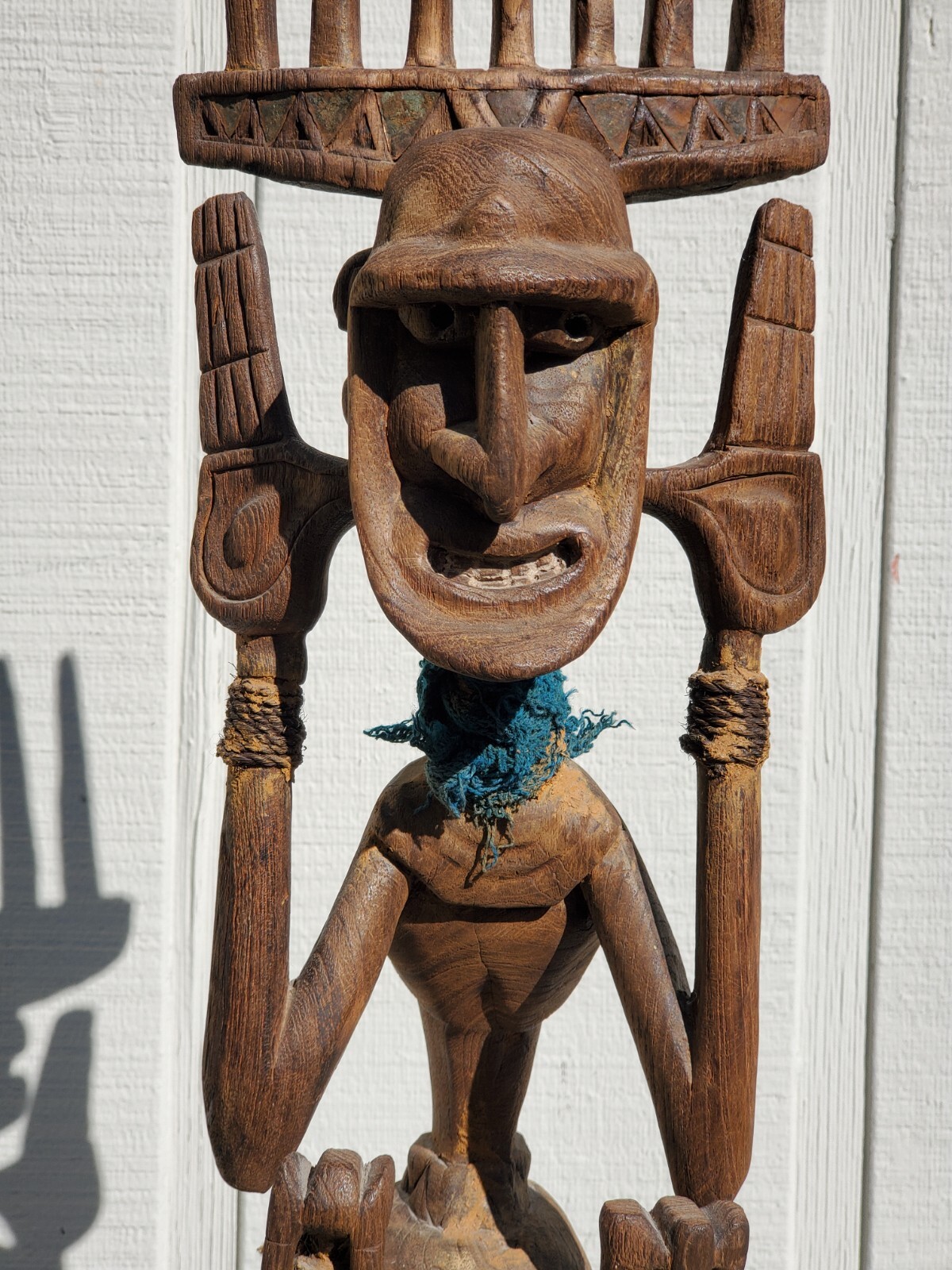 32" OCEANIC PAPA NEW GUINEA SEPIK RIVER TRIBAL WOOD CARVING STATUE ...