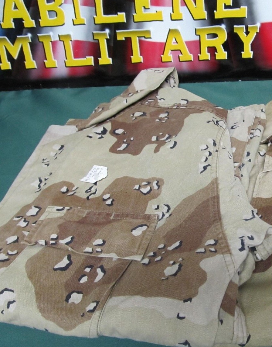 ARMY 6 COLOR DESERT CHOCOLATE CHIP UNIFORM SHIRT JACKET DESERT STORM SM ...