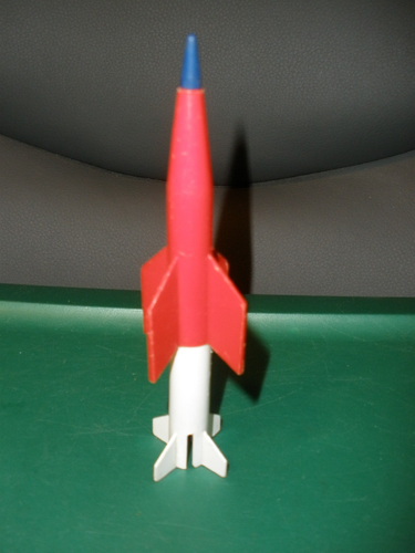 Lionel Train 6650-80 Red Over White Rocket Missile with Blue Tip (SU86 ...