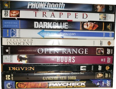 DVD Lot of 10 - Phonebooth Trapped Dark Blue Open Range Paycheck Gangs ...