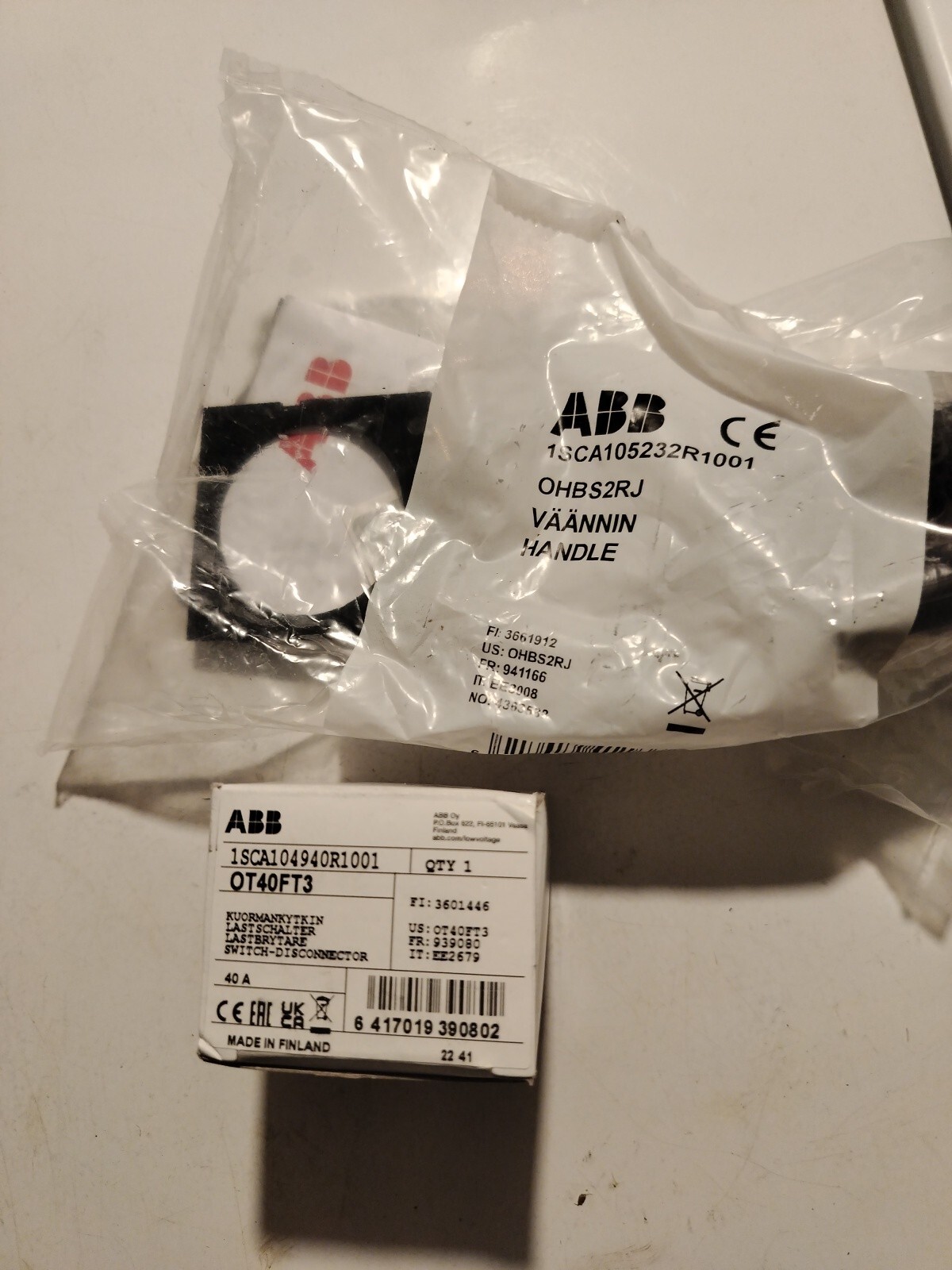 ABB OT40FT3 Disconnect Switch 40a 3 Pole for sale online | eBay