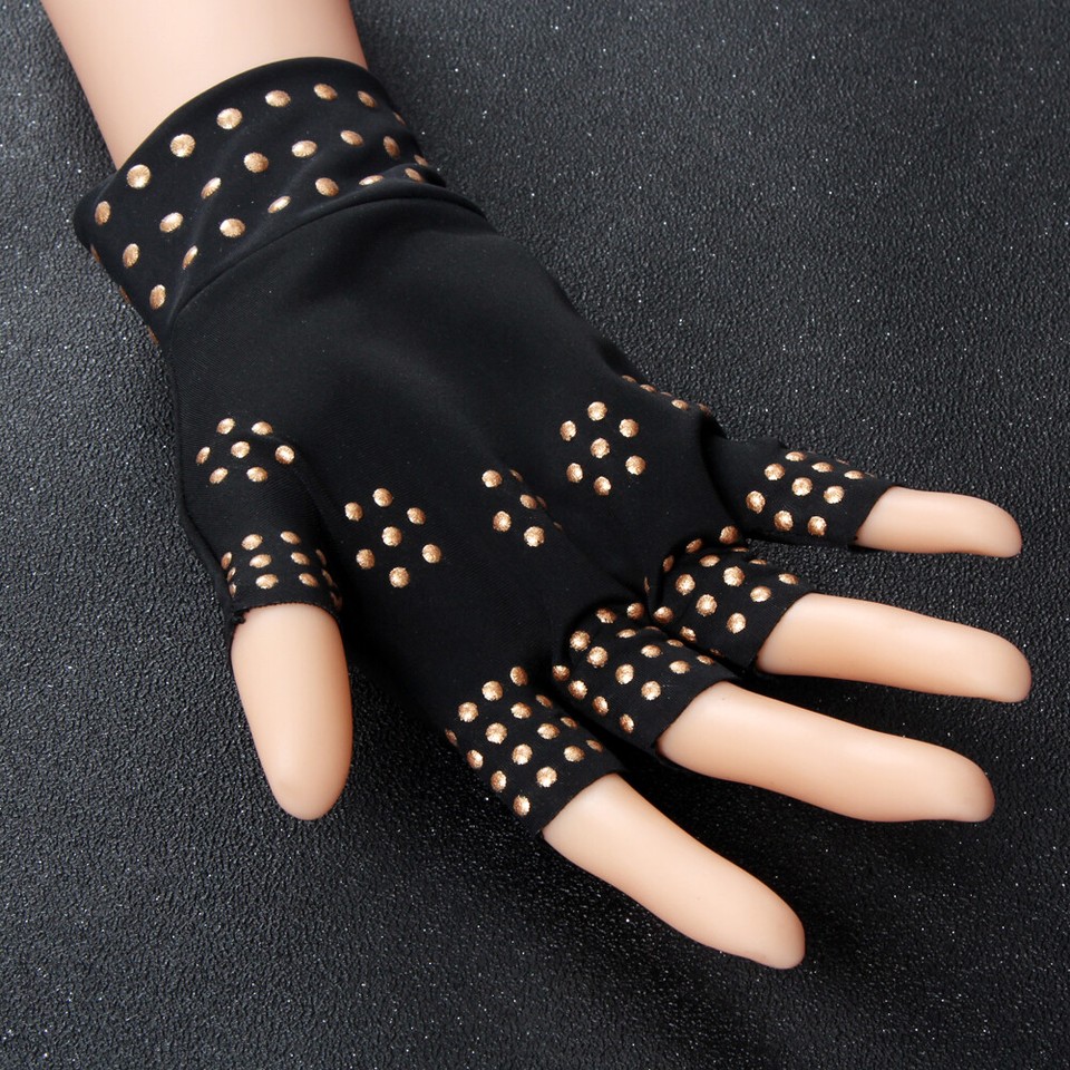 Copper Hands Arthritis Compression Gloves Brace Magnetic Therapy For ...