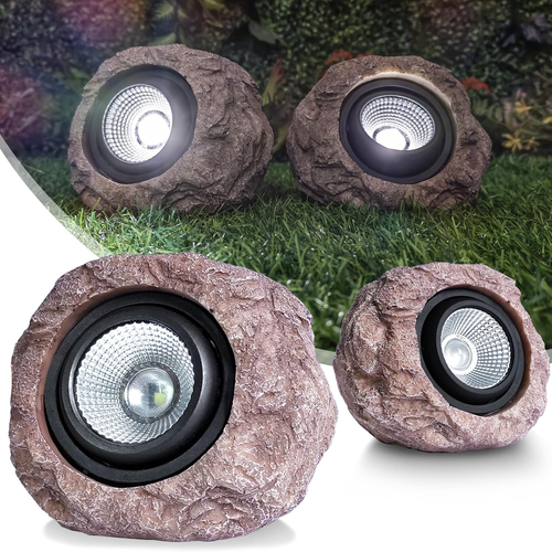 Outdoor Solar Rock Light, Waterproof LED Solar Spotlight, Garden ...