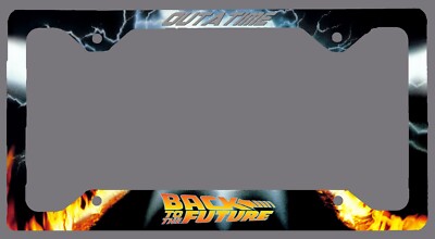 L@@K! Back to the Future License Plate Auto Tag Frame - OUTTA TIME ...