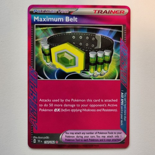 Maximum Belt 154/162 - Ace Spec - SV Temporal Forces Pokemon TCG ...