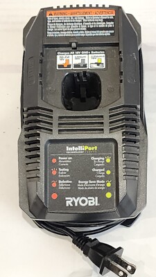RYOBI P118 LITHIUM-ION/NI-CAD ONE+ 18V INTELLIPORT BATTERY CHARGER ...