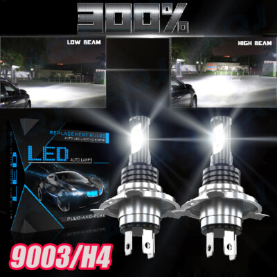 For Toyota Tundra 2000-2006 Headlights Kit H4 9003 6000K White Bulbs Hi ...