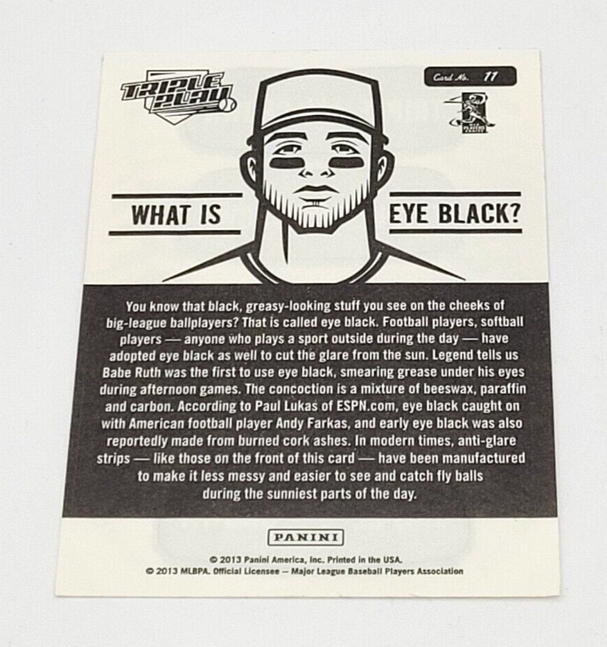2013 Panini Triple Play Baseball Sticker Triple Crown Eye Blacks #11 | eBay