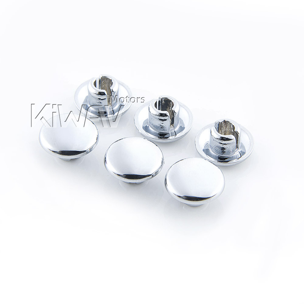 chrome bolt screw nut head cover cap for M6 bolt (5mm allen key) x6pcs ...