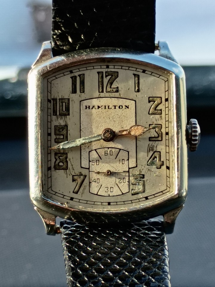Vintage Hamilton Tonneau 987 14k White Gold Filled Running Watch *23 | eBay