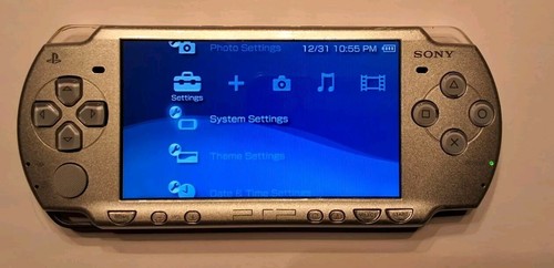 Sony PSP 2000 Silver Handheld Portable Console Retro 128gb Games ...