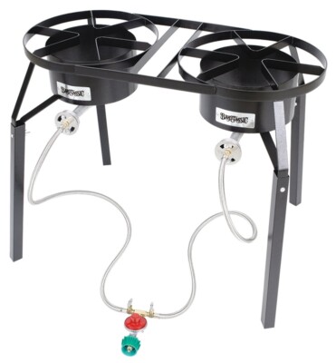 NEW BAYOU CLASSIC DB250 OUTDOOR DOUBLE DUAL BURNER PROPANE COOKER ...