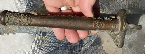 OLD ANTIQUE SWORD JAPANESE NIPPON KYO GUNTO HANDLE ONLY +WOOD SHEATH ...